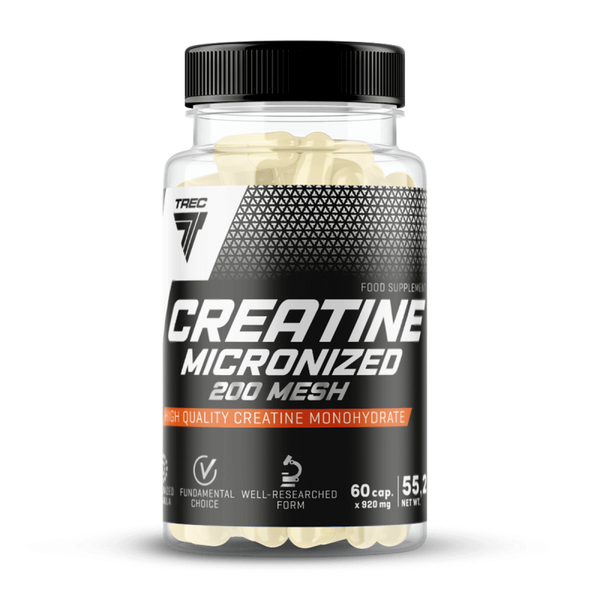 CREATINE MICRONIZED 200 MESH 60CAPS – TREC.CO.UK